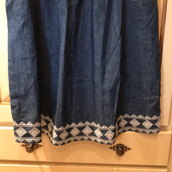 Blu Pepper | Dresses | Nwt Blu Pepper Denim Embroidered Dress | Poshmark